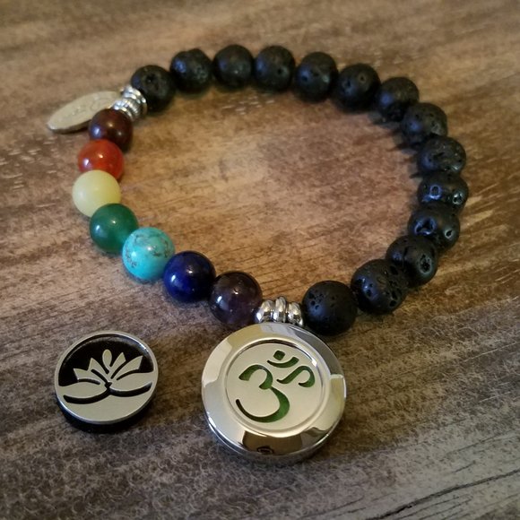 1 Heart Shared | Jewelry | Chakra Lava Diffuser Bracelet With ...